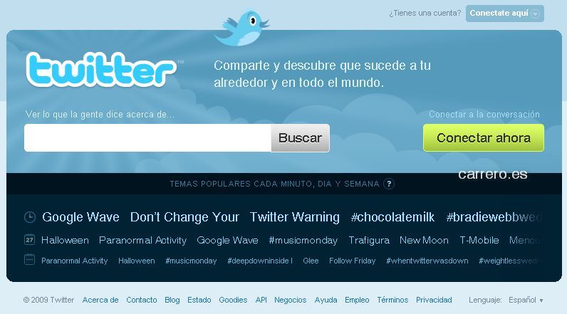 Twitter en español - Carrero